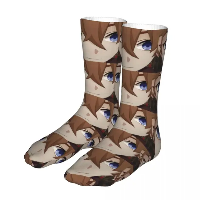 Compression Childe Genshin Impact Woman Socks 2022 Men Anime Sport Sock