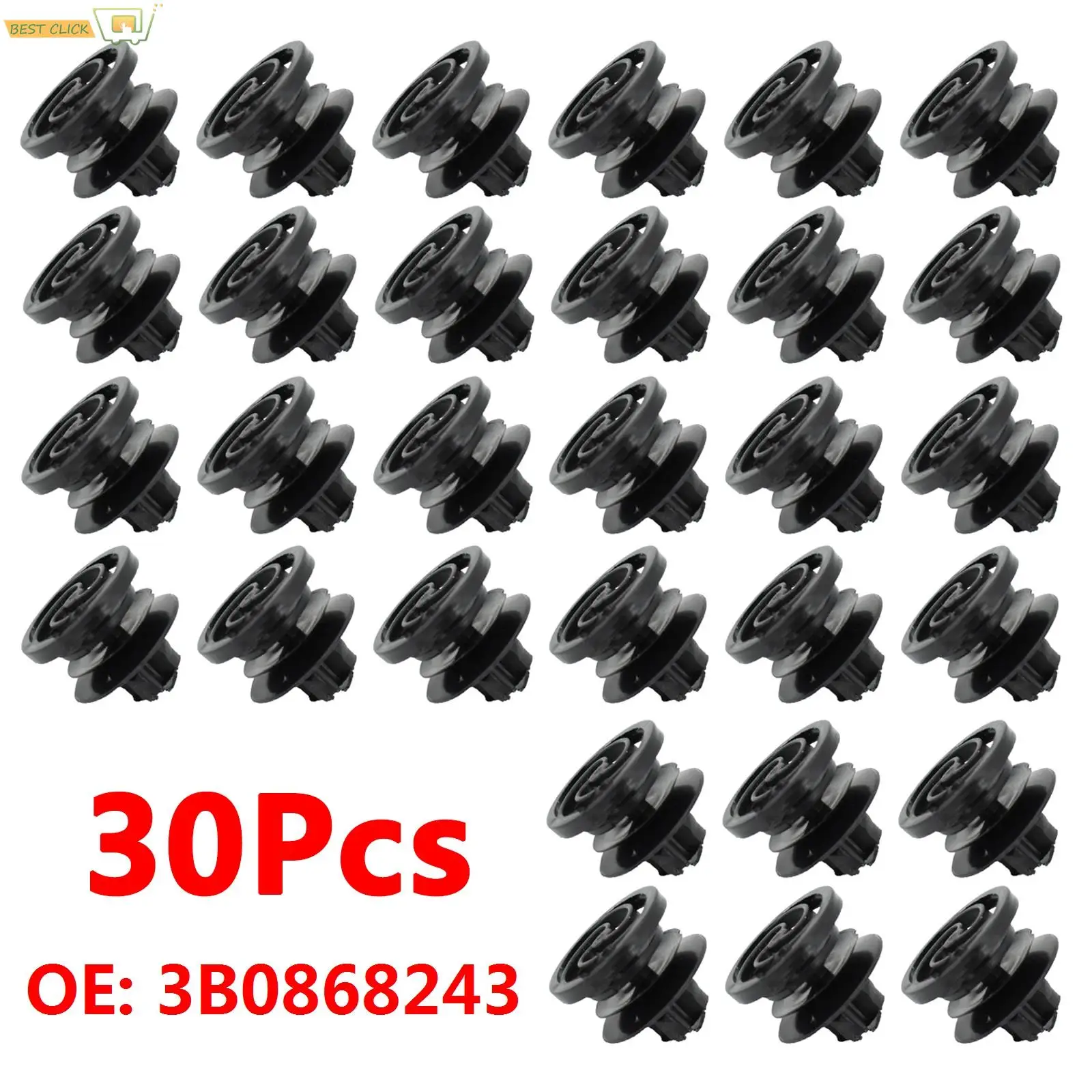 30pcs Car Door Card Retainer Trim Panel Clips For VW Volkswagen Jetta ...