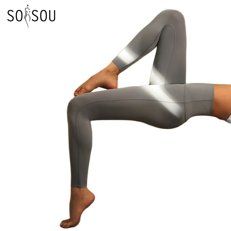 SOISOU Lycra Yoga Leggings Gym Fitness Sports Pant Tights Elastic ...