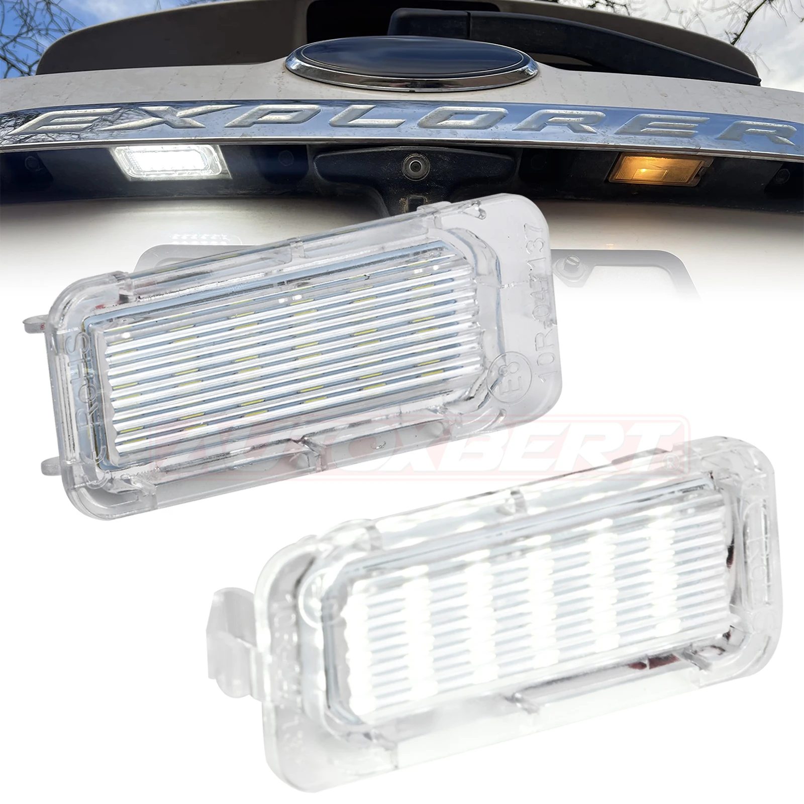 2x LED License Plate Light Lamp Assembly Replacement For Ford Explorer ...