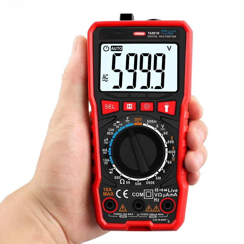 Digital-Multimeter-TA801B-High-precision-Automatic-Pocket-Multi ...