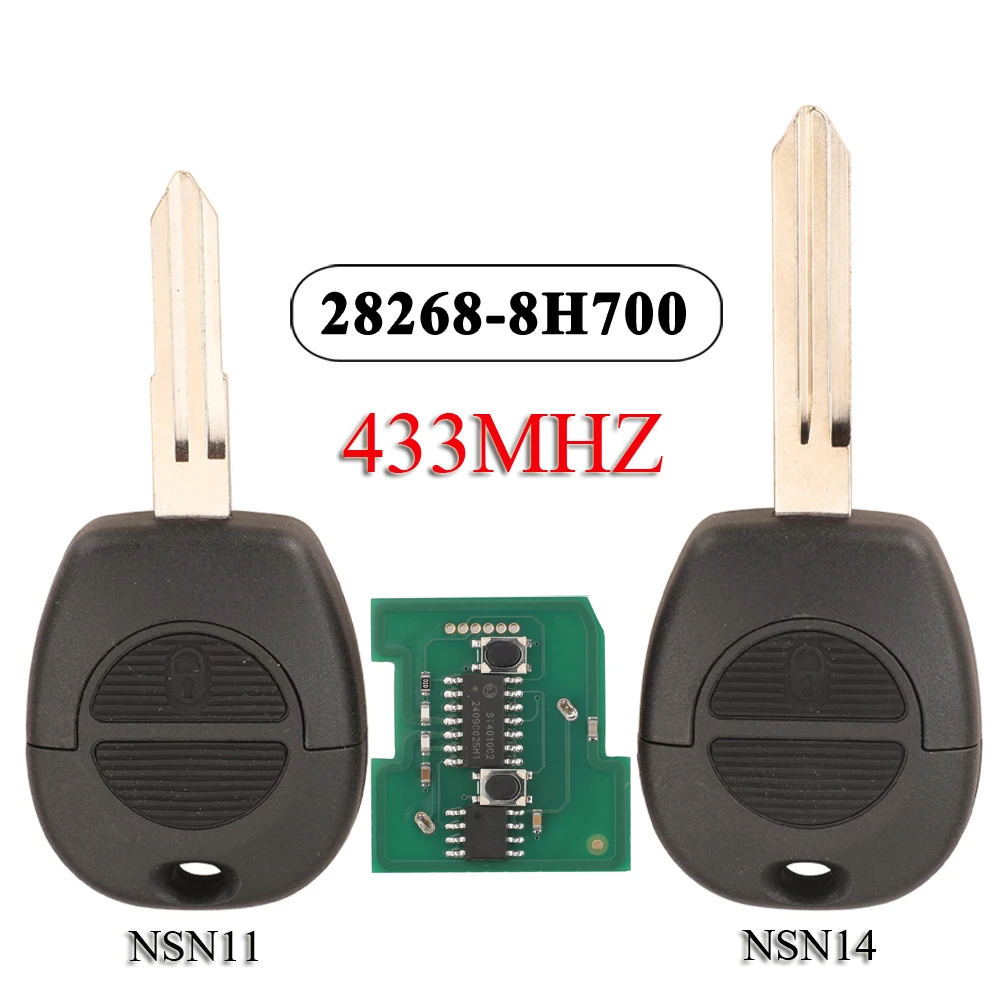 jingyuqin-28268-8H700-2BT-Control-Remote-Car-Key-Fob-433MHz-For-Nissan ...