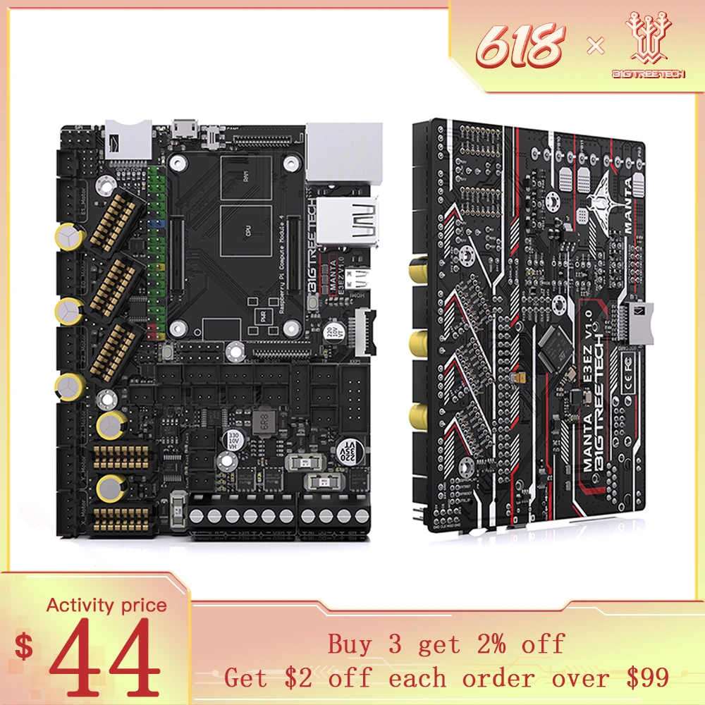 BIGTREETECH BTT Manta E3EZ 32Bit Motherboard TFT35 SPI Touchscreen ...