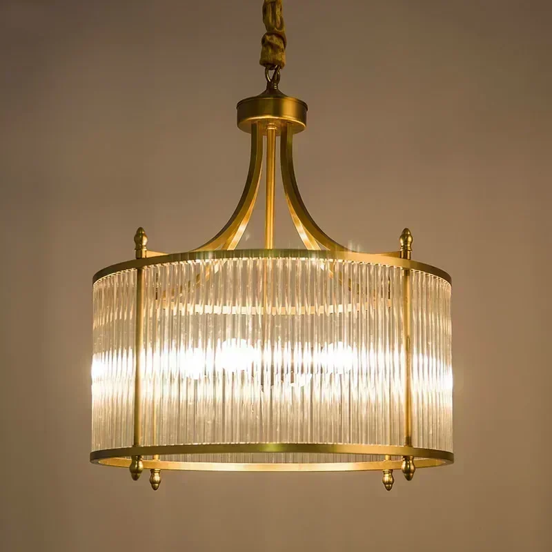 Modern Luxury Glass Chandelier Golden Copper Living Dining Bedroom Home ...