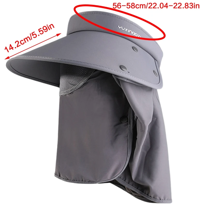 Women-Hollow-Hat-Breathable-Fishing-Hat-Outdoor-Sunshade-Hat-with-Neck ...