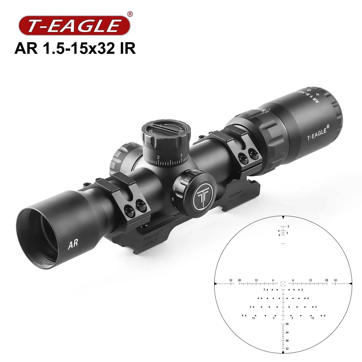 T-EAGLE-Optics-AR-1-5-15x32-SFIR-Tactical-Riflescopes-Hunting-Airsoft ...