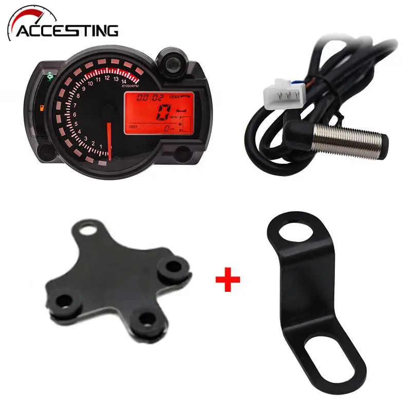 Universal Lcd Digital Motorcycle Rx2n Odometer Speedometer Meter ...