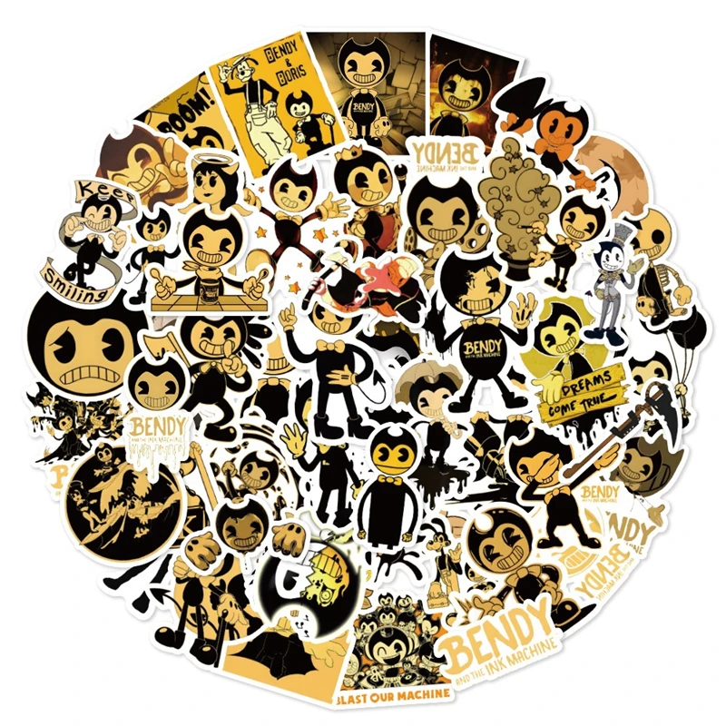 Cartoon-Anime-Game-Bendy-Stickers-for-Laptop-Suitcase-Album-Stationery ...