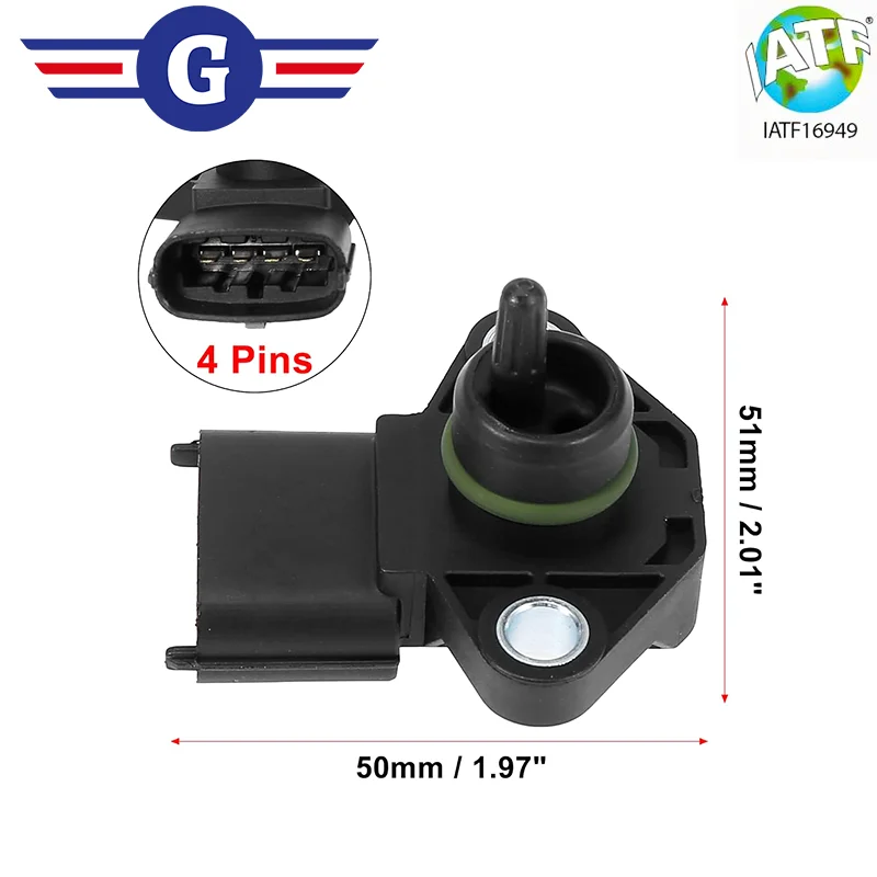 MAP Sensor For Hyundai Elantra Kia Soul Tucson Sportage Accent Rio Rio5 ...