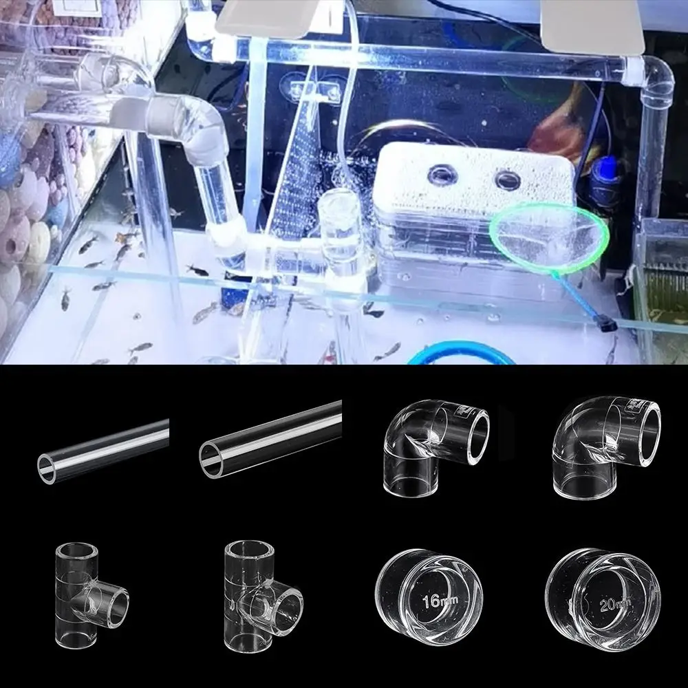 16 20mm Acrylic Pipe Fittings Transparent Plexiglass Clear Tank Tee Way ...