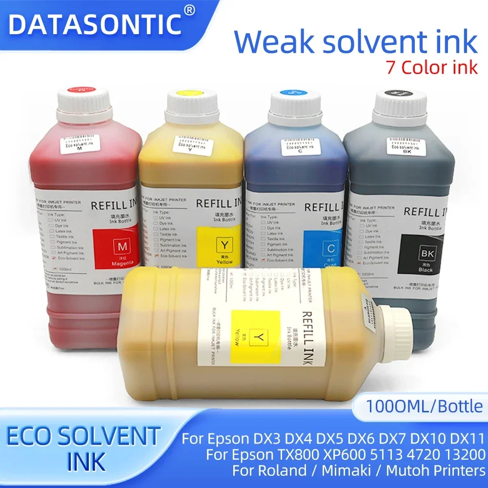 1000ml-Eco-solvent-Ink-For-Roland-Mimaki-Mutoh-Epson-TX800-4720-I3200 ...