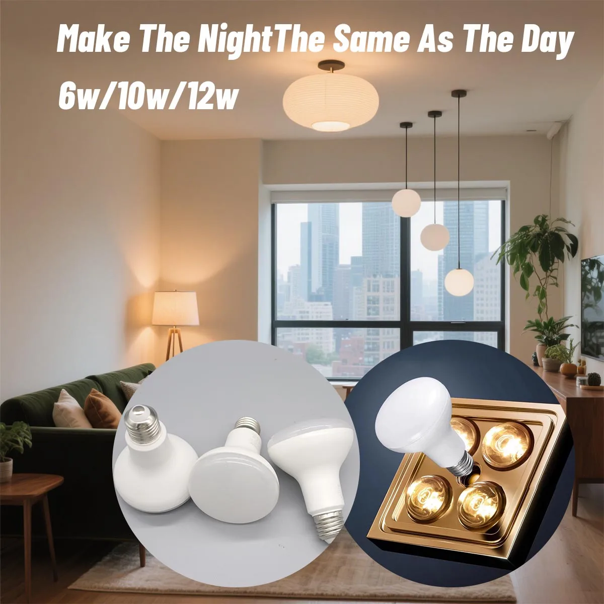 3Pcs LED Bulb Bombillas E27 E14 Bath Lamp Mushroom R50 R63 R80 AC 220V ...