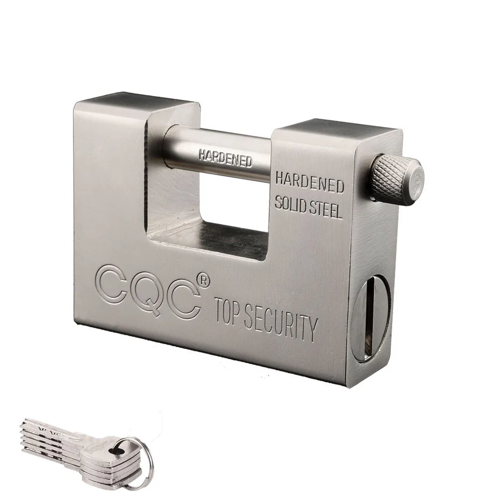 74/94mm Padlock with Key Heavy Duty D-Shaped Solid Brass Outdoor Keyed ...