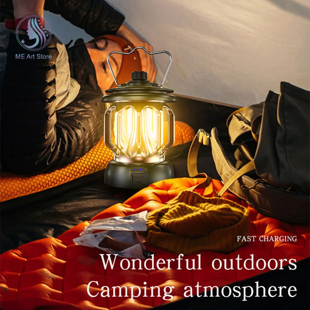 Retro Tent Camping Art