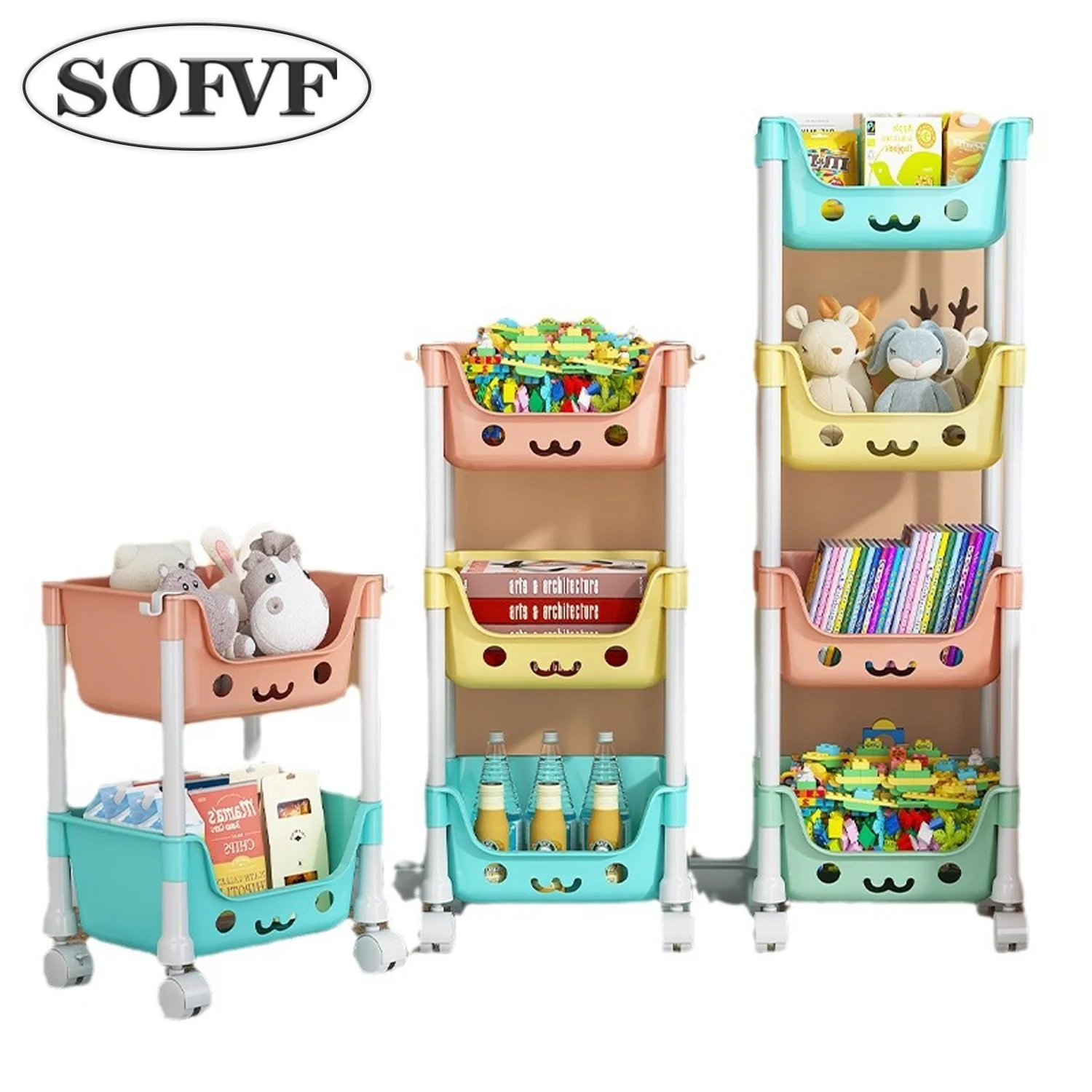 Toy-storage-lever-bookshelf-children-s-snack-storage-rack-bathroom ...