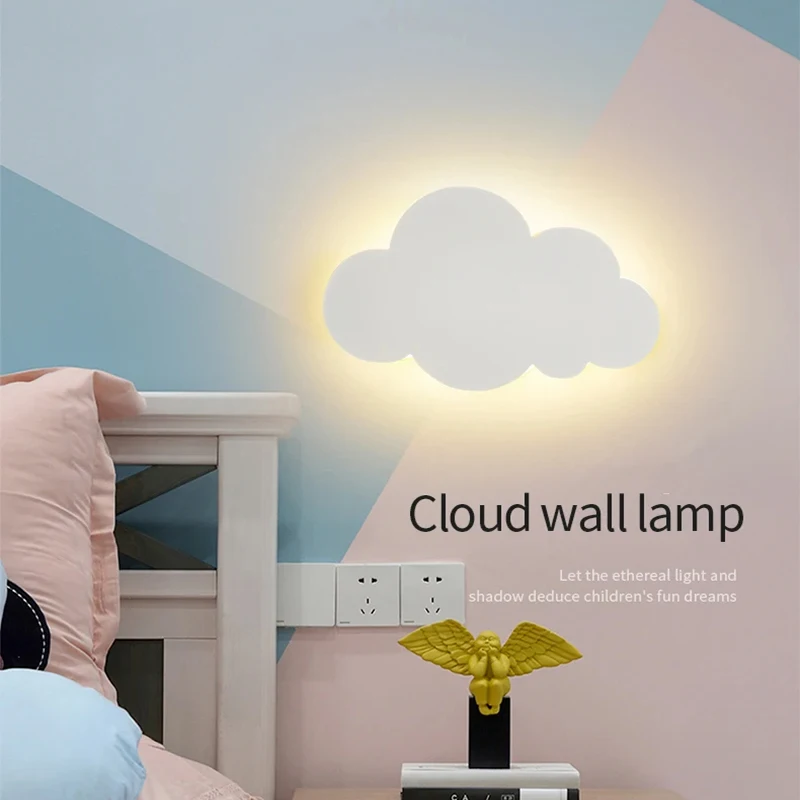 LED-Cloud-Wall-Lamp-Baby-Room-Acrylic-Sconce-Bedroom-Bed-Living-Dining ...