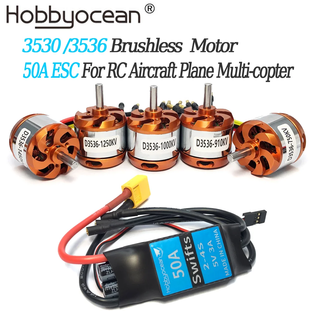 Motor Hobbyocean Brushless Outrunner, RC D3530 3536, 1100KV 1400KV ...