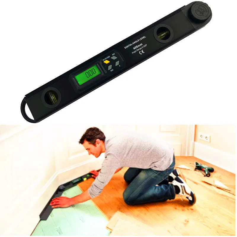 0-225-400mm-Digital-Protractor-Spirit-Level-Angle-Finder-Gauge-Meter ...