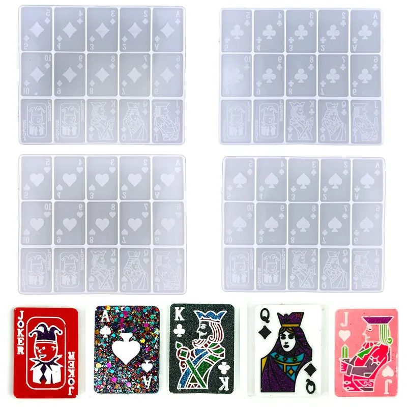 4-Pcs-Full-Set-Playing-Cards-Mold-Silicone-Joker-Card-Resin-Molds-DIY ...