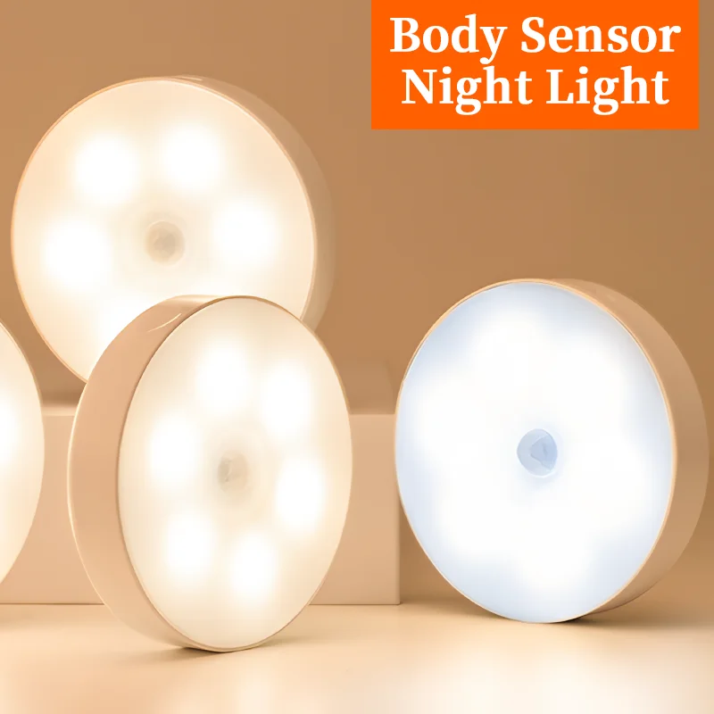 Motion-Sensor-LED-Night-Light-USB-Rechargeable-Bedroom-Night-Light ...