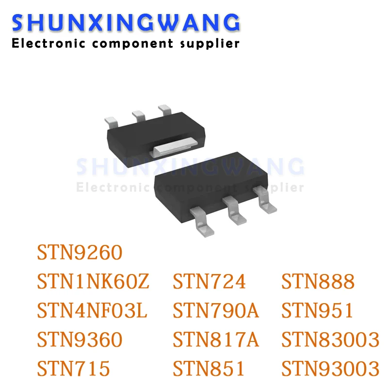 10PCS-STN9260-SOT-223-STN1NK60Z-STN4NF03L-STN9360-STN715-STN724-STN790A ...