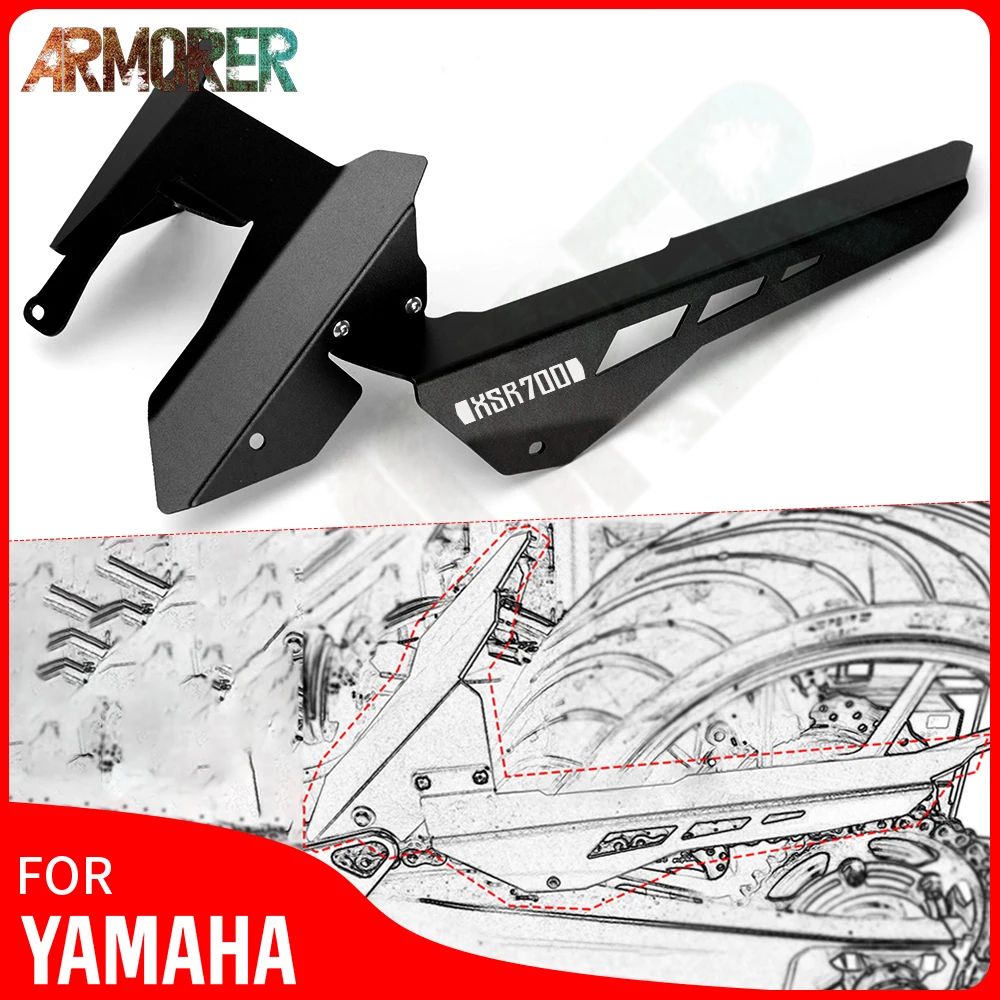 Motorcycle-Fender-Mudguard-with-Chain-Guard-Cover-Protector-Accessories ...