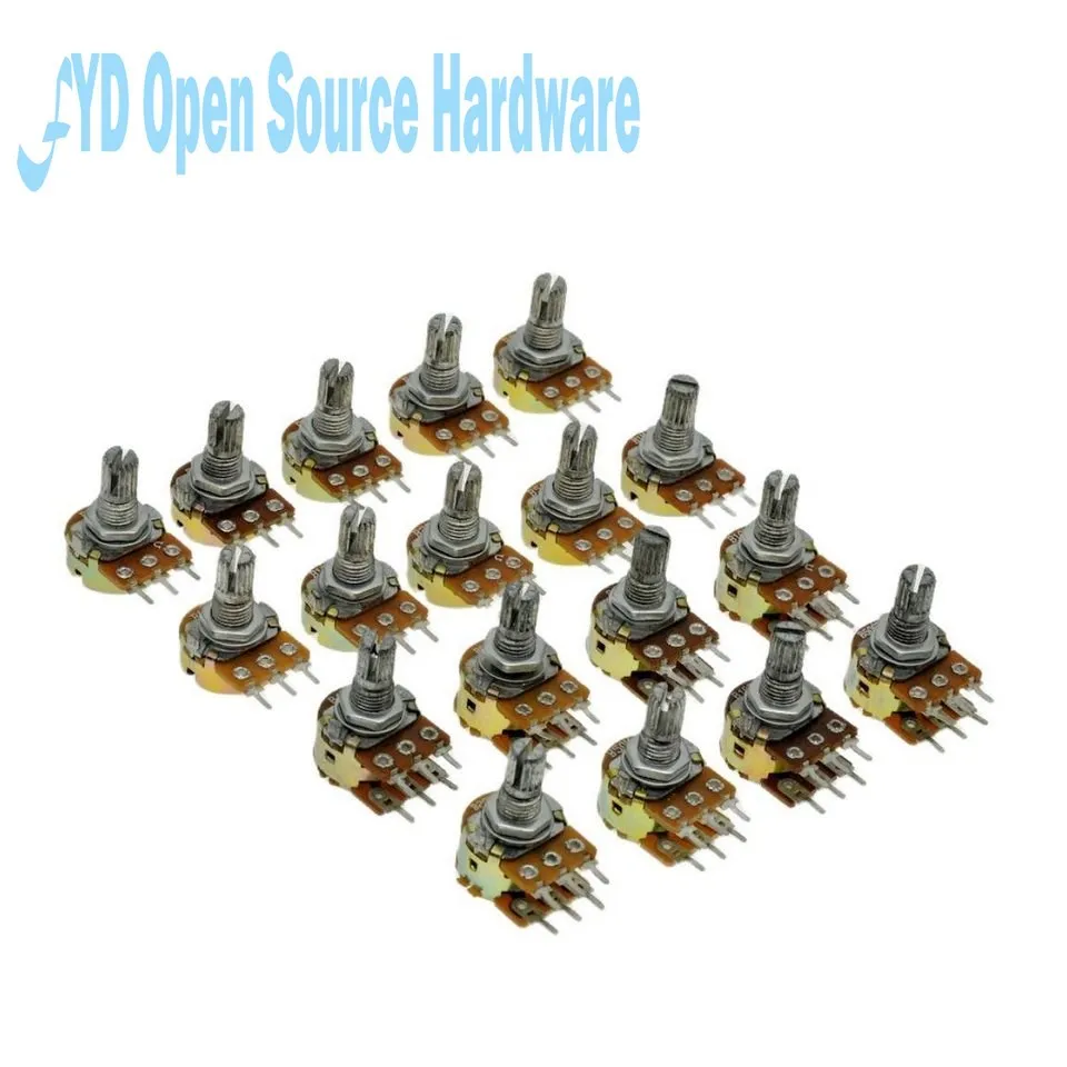 1Set 18PCS Potentiometer Resistance WH148 Ohm Linear Taper Rotary ...