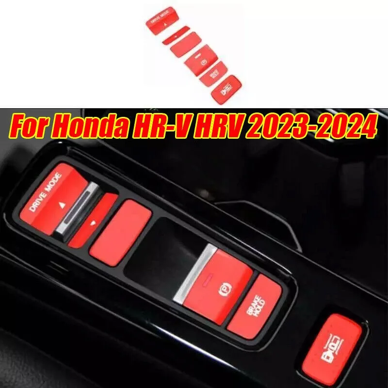 For-Honda-HR-V-HRV-2023-2024-Alloy-Red-Center-Console-Gearbox-Button ...