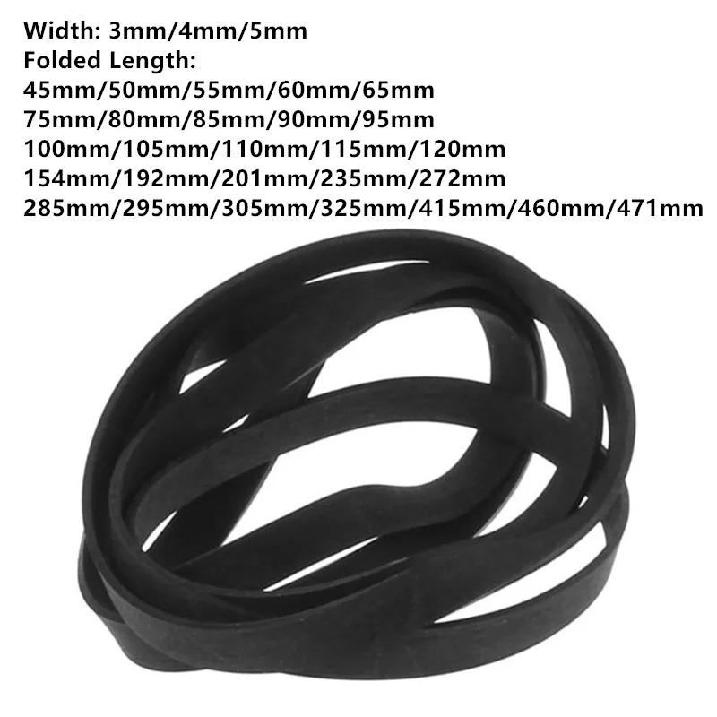 1Pc 3mm/4mm/5mm Width Turntable Rubber Belt Replacement Flat Drive Belt ...