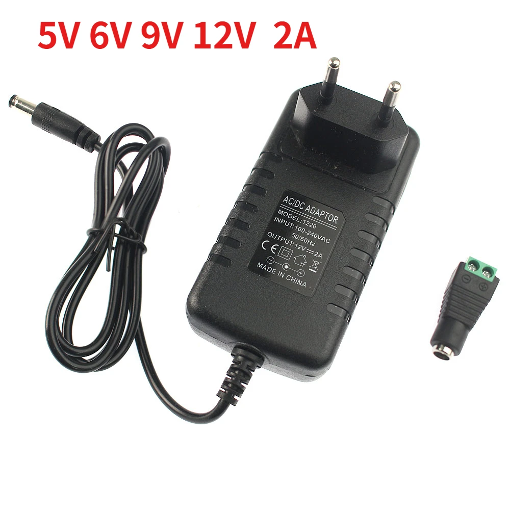 AC 110V 220V To 12V Adapter Charger DC 5V 6V 9V 12V 2A Power Adapter ...