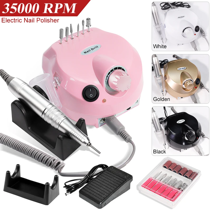 35000/20000 RPM Electric Nail Drill Machine Mill Cutter Sets for ...