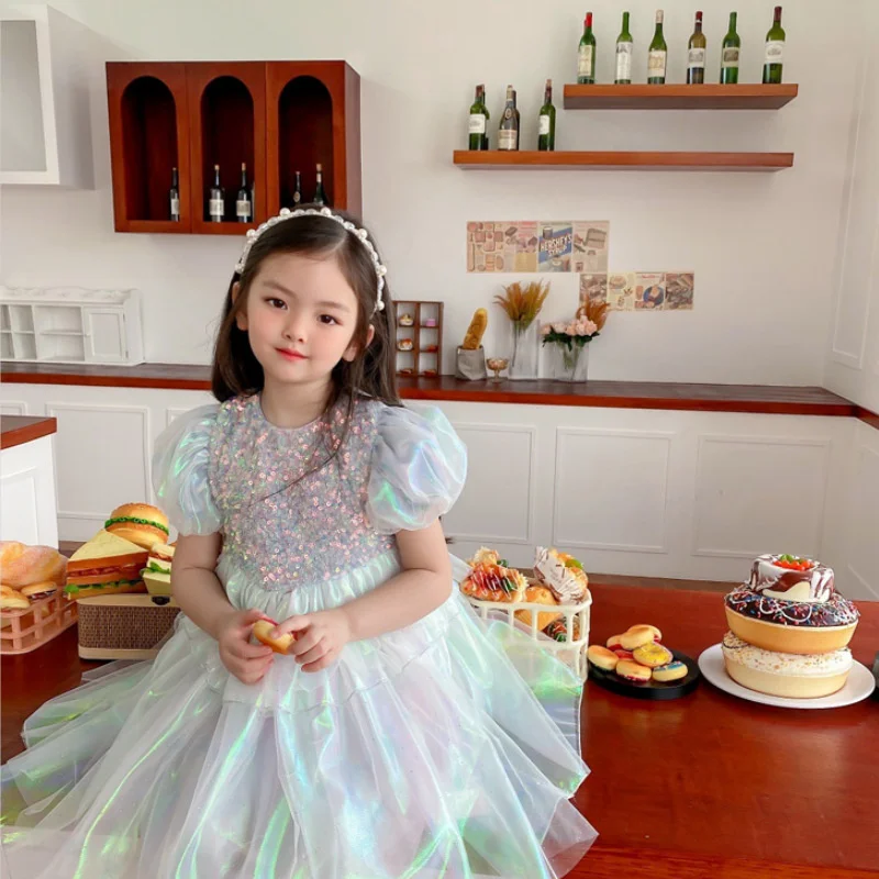 Children-Princess-Dress-Girls-Sequin-Puff-Sleeve-Tutu-Dress-Child-Girl ...
