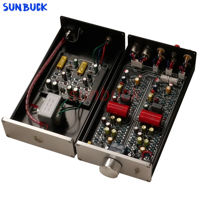 Black glue balanced output Phono Preamp MM moving magnet MC moving coil ...