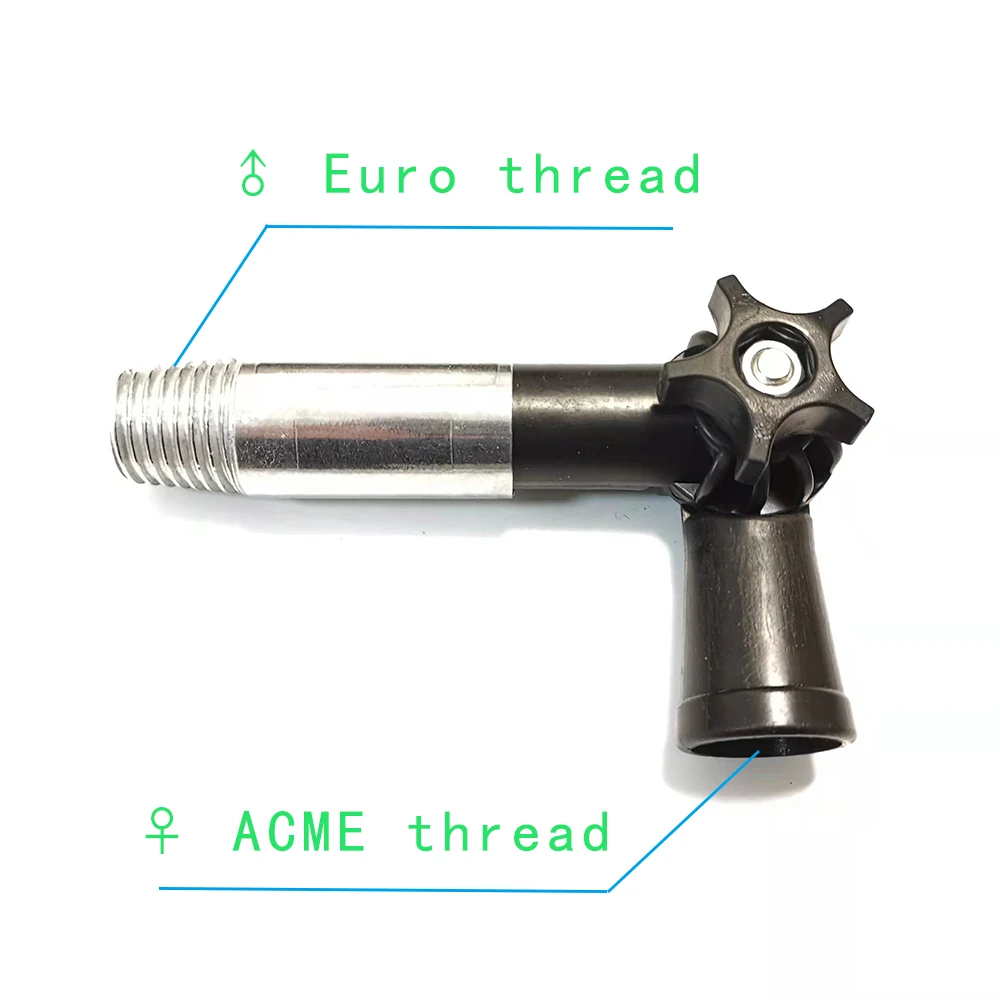 Solar Panel Cleaning Water Fed Pole Angle Adaptor Convert Euro Thread ...