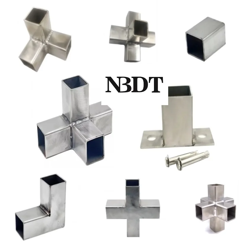 1Piece-304-Stainless-Steel-Square-Pipe-Connector-L-Elbow-T-Cross-Joint ...