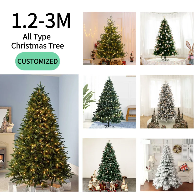 1-2-3m-Imitation-Christmas-Tree-Snow-PE-PVC-Christmas-Decoration-Tree ...