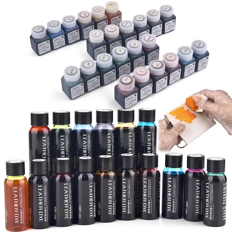 Juego-de-16-24-colores-de-pigmento-de-cuero-curtido-vegetal-para ...