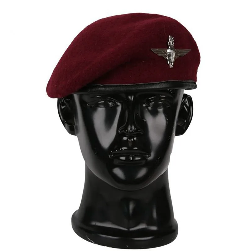British Wine Red Airborne Troops Beret Paratrooper Military Caps High ...
