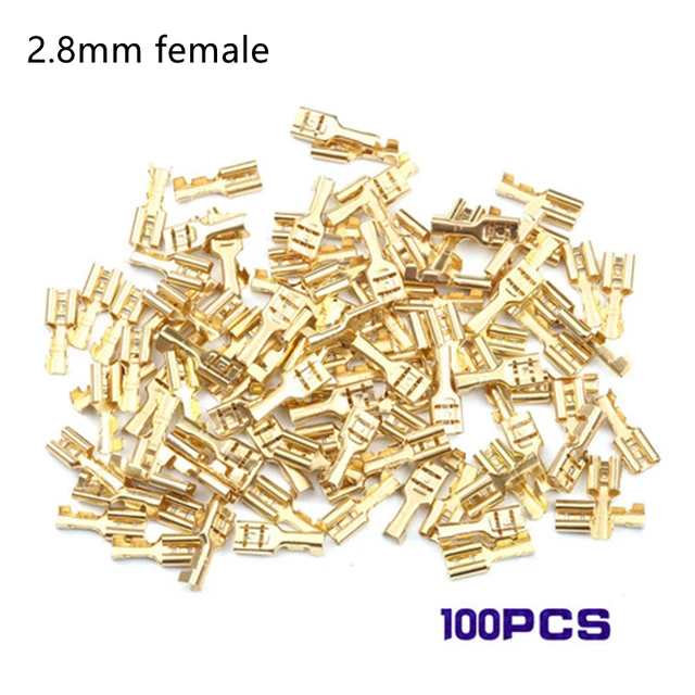 200PCS/100pcs Male/Female Spade Crimp Terminals Electrical Insulating ...