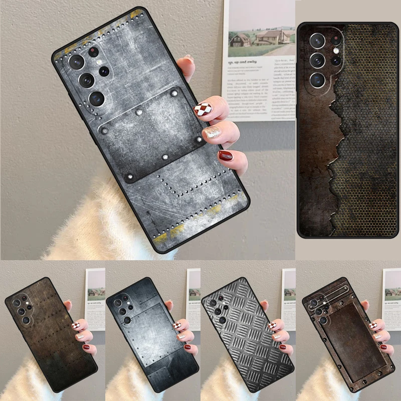 Steel-Iron-Metal-Pattern-phone-case-Cover-For-Samsung-Galaxy-S24-Ultra ...