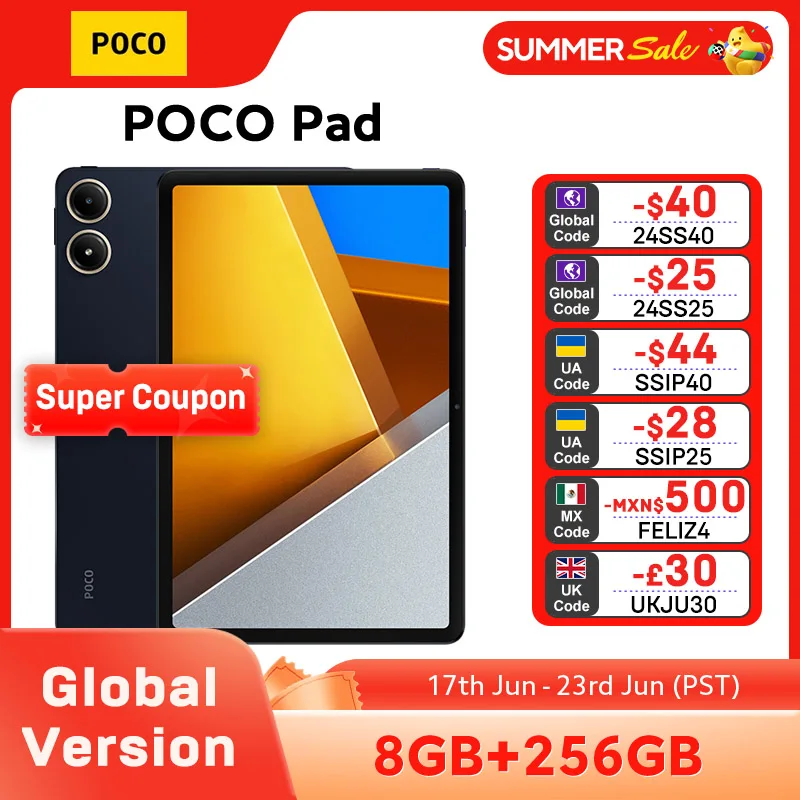 POCO-Pad-Tablet-8GB-256GB-Snapdragon-7s-Gen-2-Processador-Octa-core-12 ...