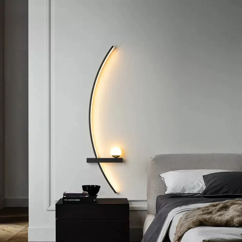 Modern-LED-Wall-Lamp-Minimalist-Black-Gold-Decorative-wall-Sconce-For ...