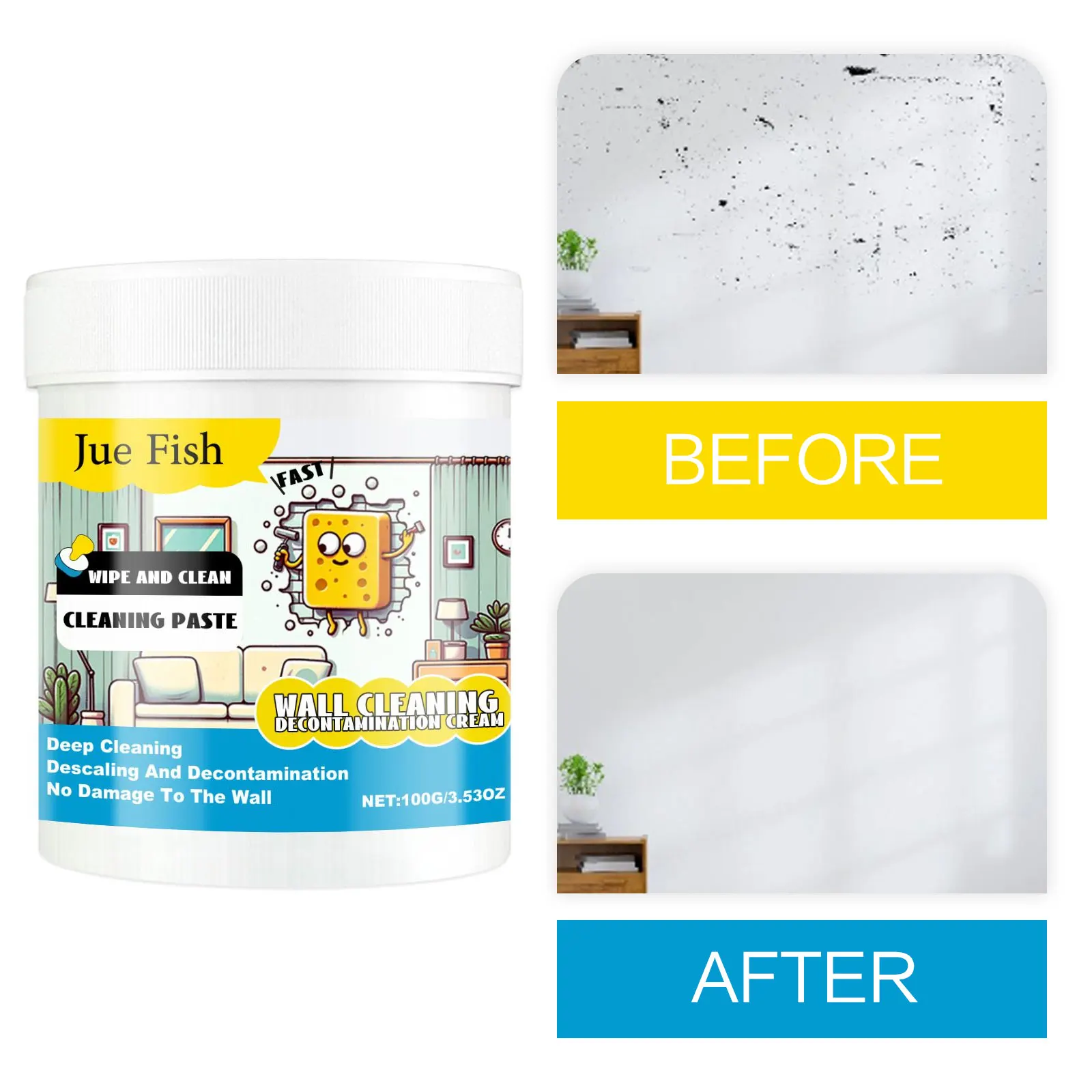 Wall Repair Cream Graffiti Stain Removal White Color Latex Paint Wall ...