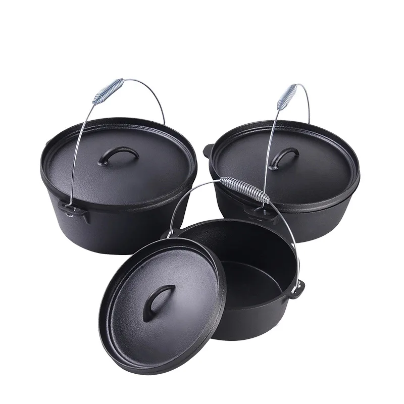 Cast-Iron-Stew-Pot-Soup-Pot-Outdoor-Picnic-Boiling-Water-Hanging-Pot ...
