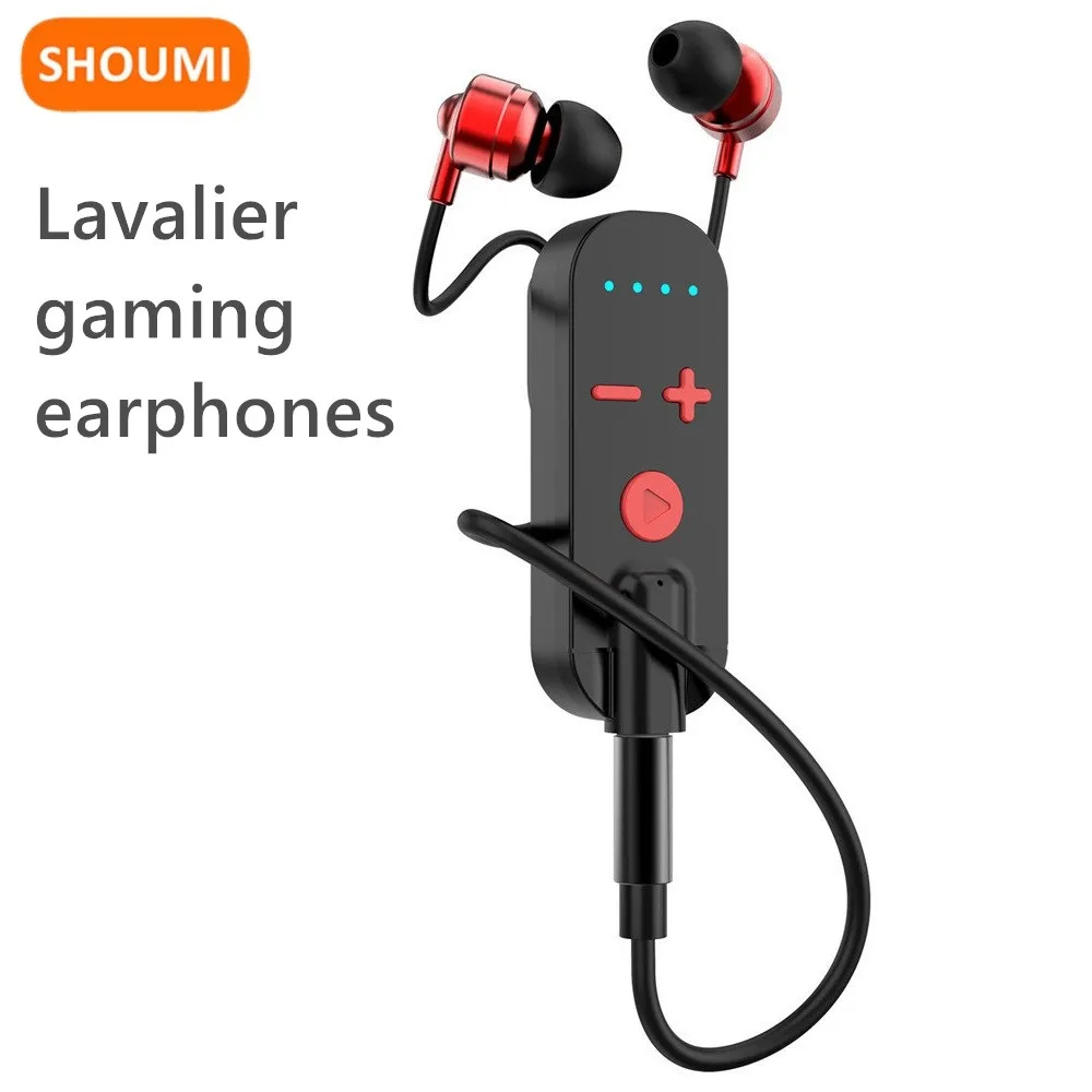Shoumi-Wireless-Game-Headset-Mic-Lavalier-Lapel-Earphone-with ...