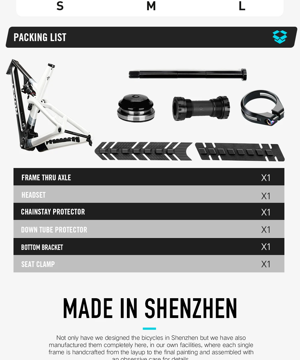 LEXON FLYER Full Suspension Carbon MTB Frames 29er 15.5/17.5/19/21 ...