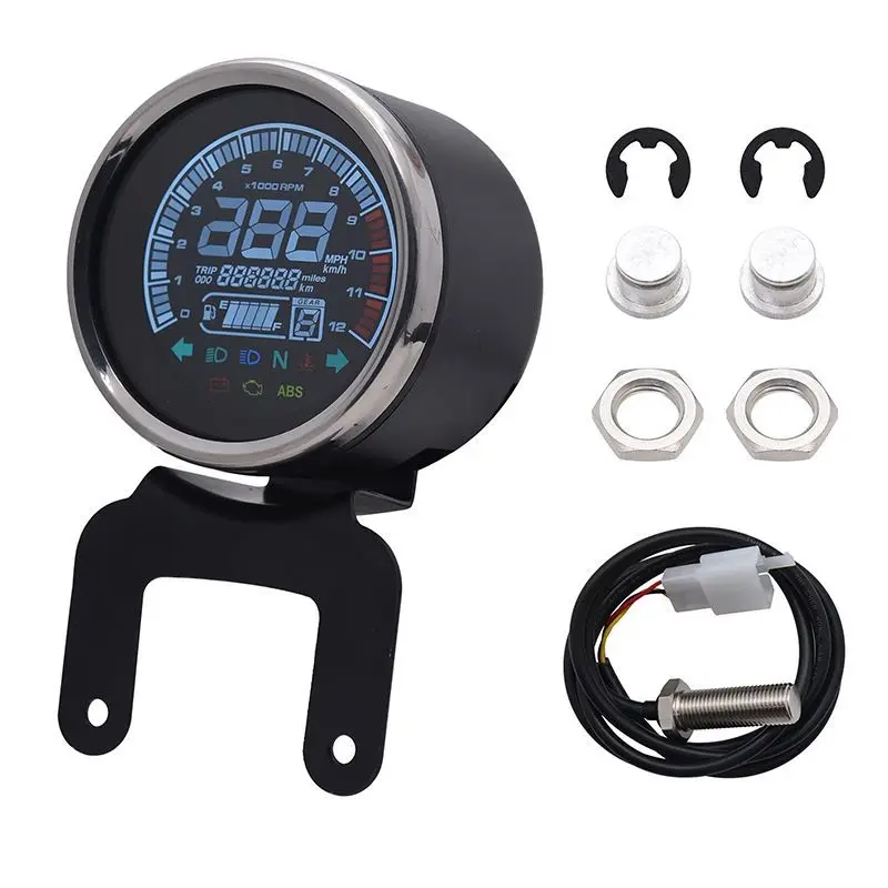 Multi-functional-Gauges-Instruments-12V-Motorcycle-Odometer-Tachometer ...