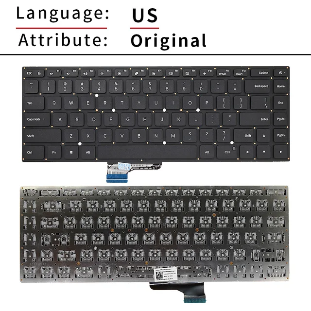 Original US RU/English Russian Laptop Keyboard For Xiaomi Mi RedmiBook ...