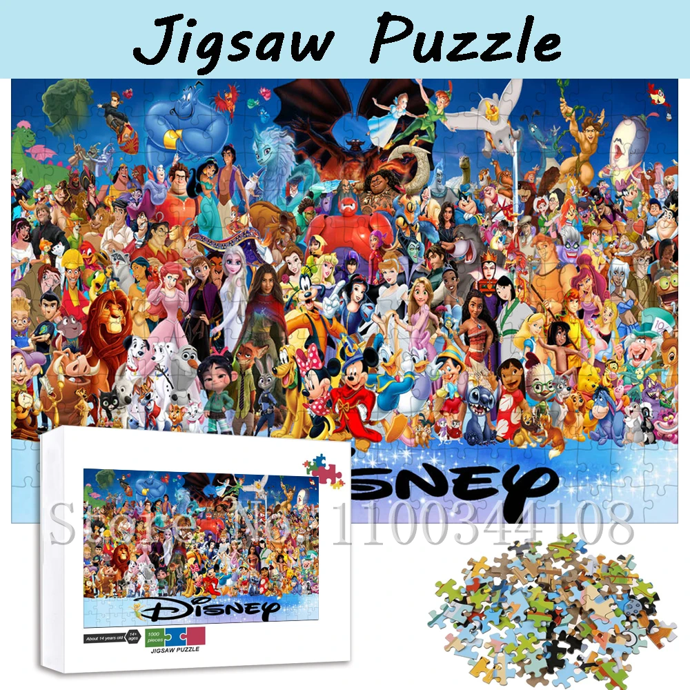 Disney Animation Character Wooden Puzzles 300/500/1000 Pieces Mickey ...