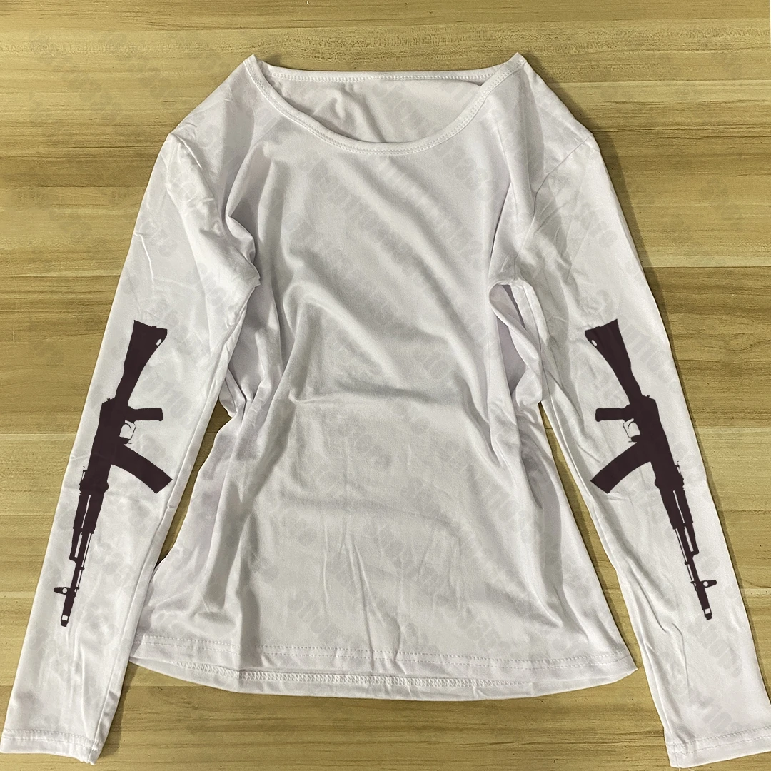 Punk Printing Tops Y2k Girls Long-sleeve T-shirt Streetwear Gothic ...